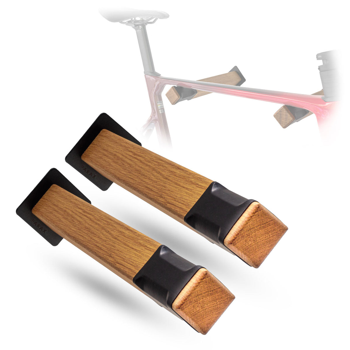 Bicycle wall mount | Oak & Bicycle tube | Twin Sticks | PARAX – PARAX ...